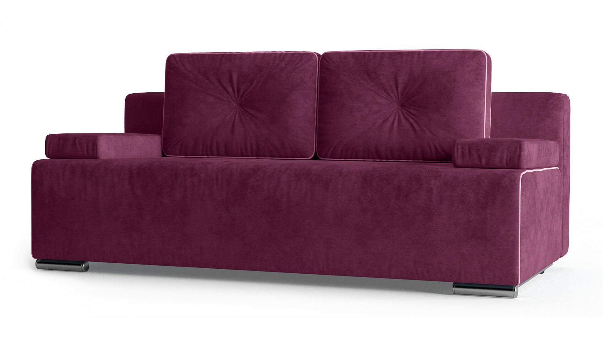 Диван Фрог Лайт Vivaldi 35 NEW 200x91x80 см, фиолетовый Велюр, еврокнижка GOODFORM