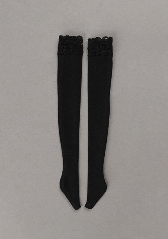 Колготки для БЖД кукол Dollmore Solid Band Stocking (Черные, для кукол Пуллип 31 см / Блайз / Доллмор)