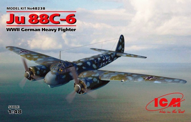 48238 ICM Германский тяжелый истребитель Ju 88C-6 Масштаб 1/48