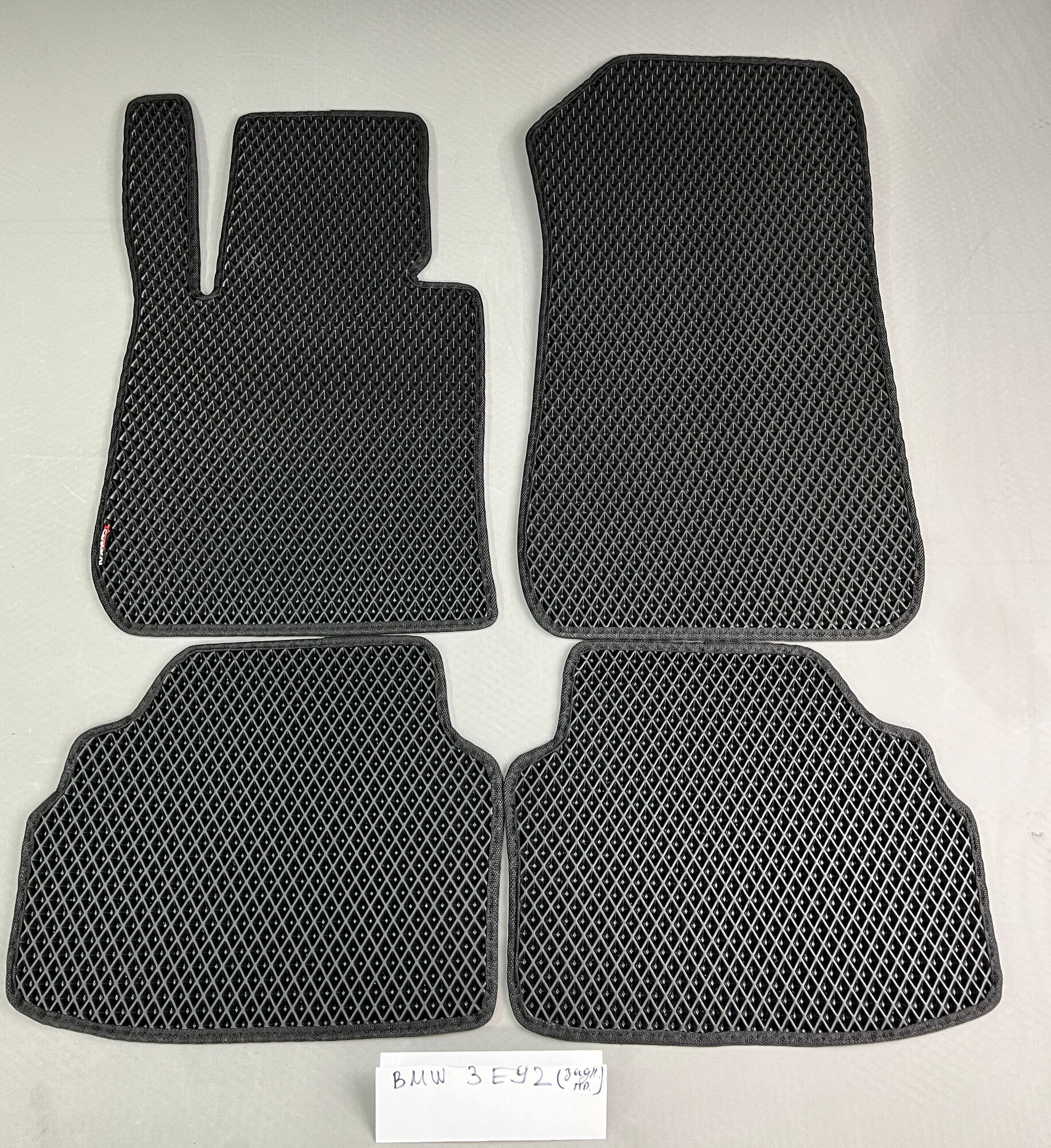 CARSTAR | Коврики EVA для BMW 3 V E92 задний привод (2004-2013) чёрные с чёрным кантом