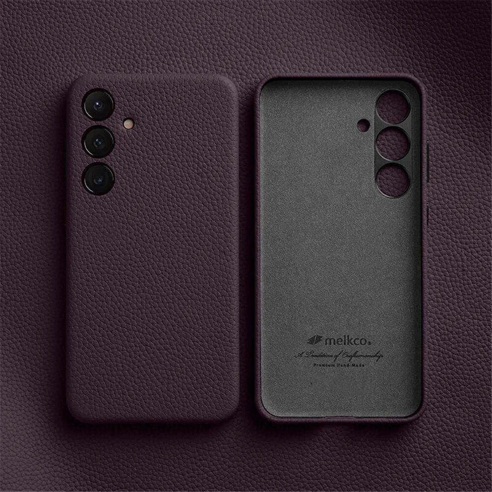 Кожаный чехол накладка Melkco Origin Regal SС для Samsung Galaxy S24+, сиреневый