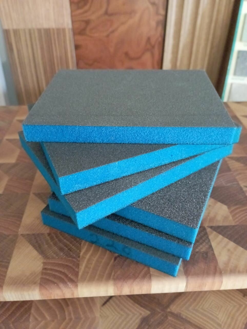 Набор шлифовальных губок SANDMASTER Sandmaster, для дерева, металла и пластика, 2 шт, P60/P100