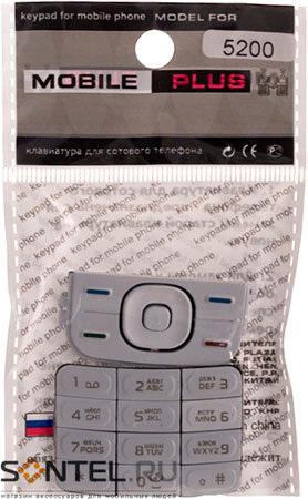 Клавиатура русская для Nokia 5200 белый