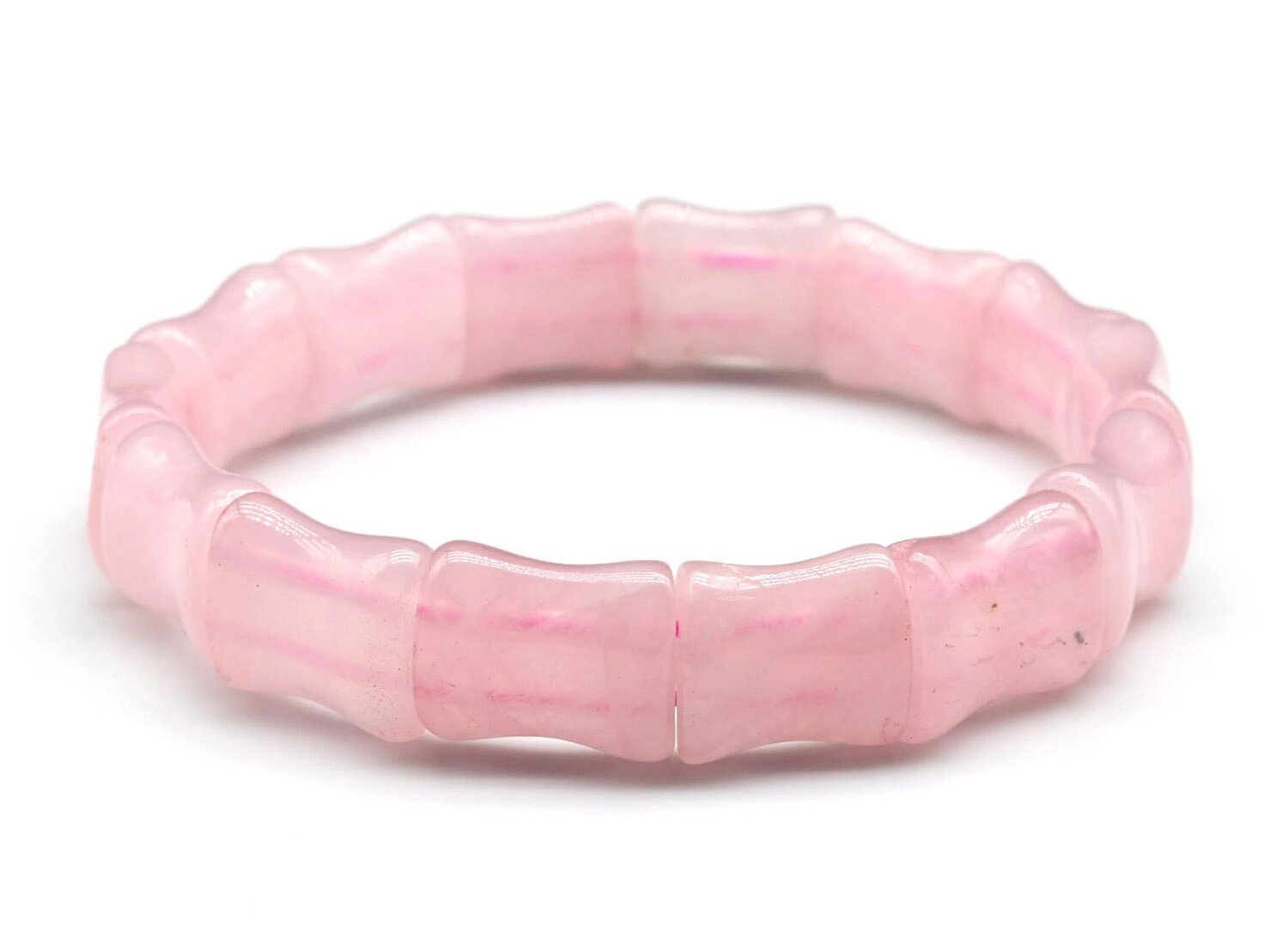 Браслет, кварц розовый