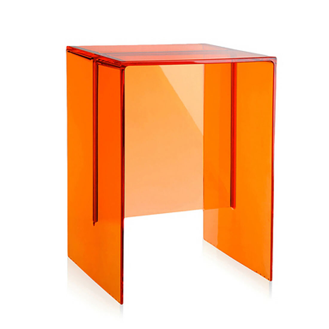 Дизайнерский прозрачный табурет Kartell Max Beam (оранжевый)