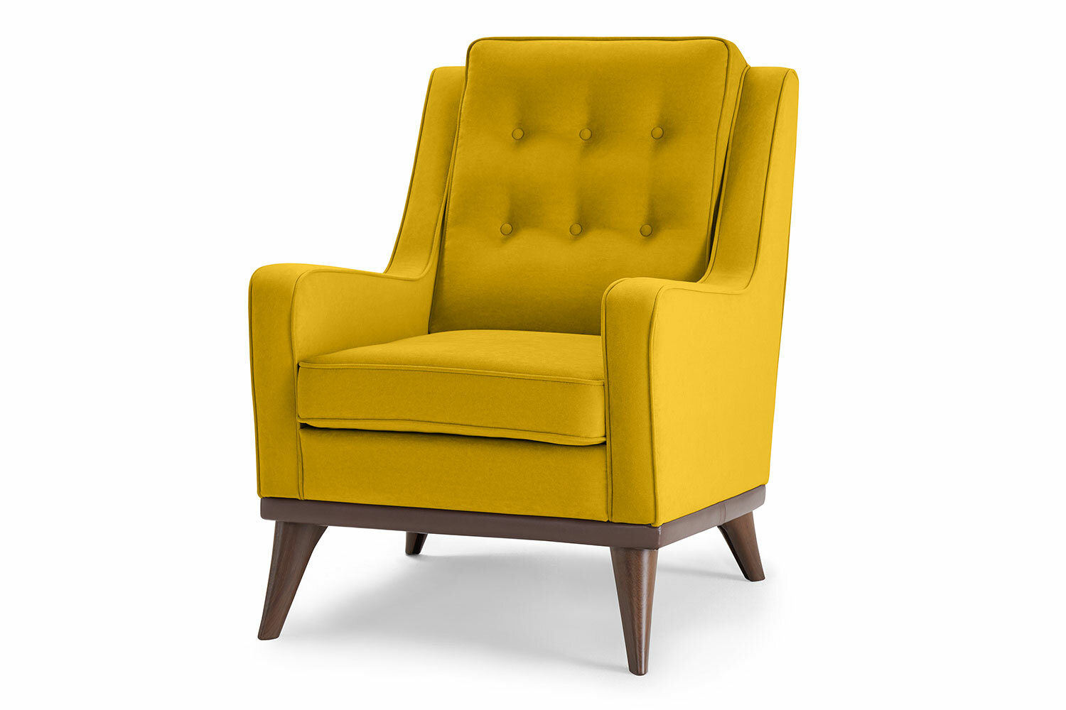 Кресло для отдыха SCANDICA Норд, 71х96х91 см, велюр/искусственная кожа, цвет горчичный