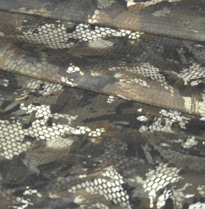 Ткань для спецодежды Грета рип-стоп камуфляж соты. Готовый отрез 3*1,5 м.