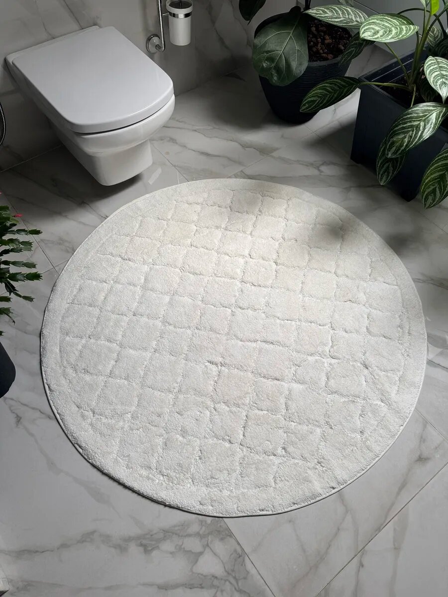 Коврик круглый для ванной и туалета 120х120 см Турция