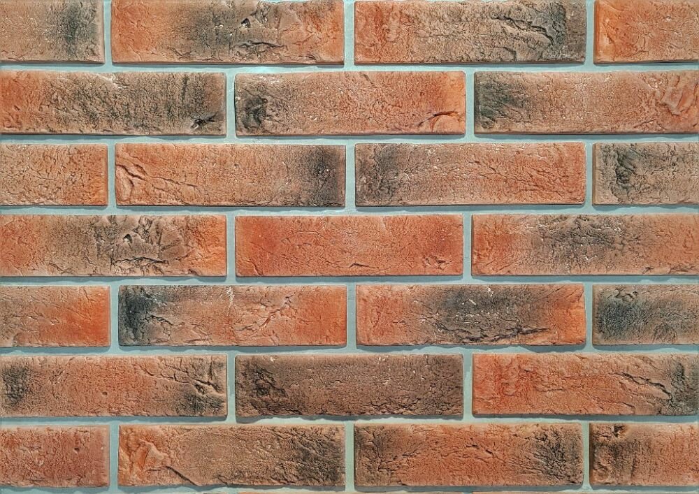 Декоративный Кирпич Русский Камень Петровский Красный Обожженный Артикул 12.11 Ш25.2хВ6.7хТ1.1 см 1м2.