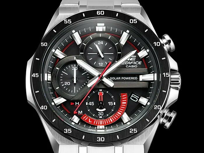 Наручные часы CASIO Edifice, серебристый/черный — фото 1