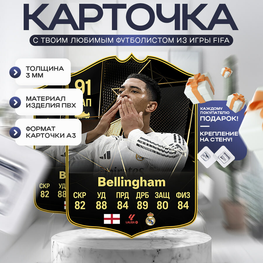 Карточка фифа с футболистом Bellingham 92 A3