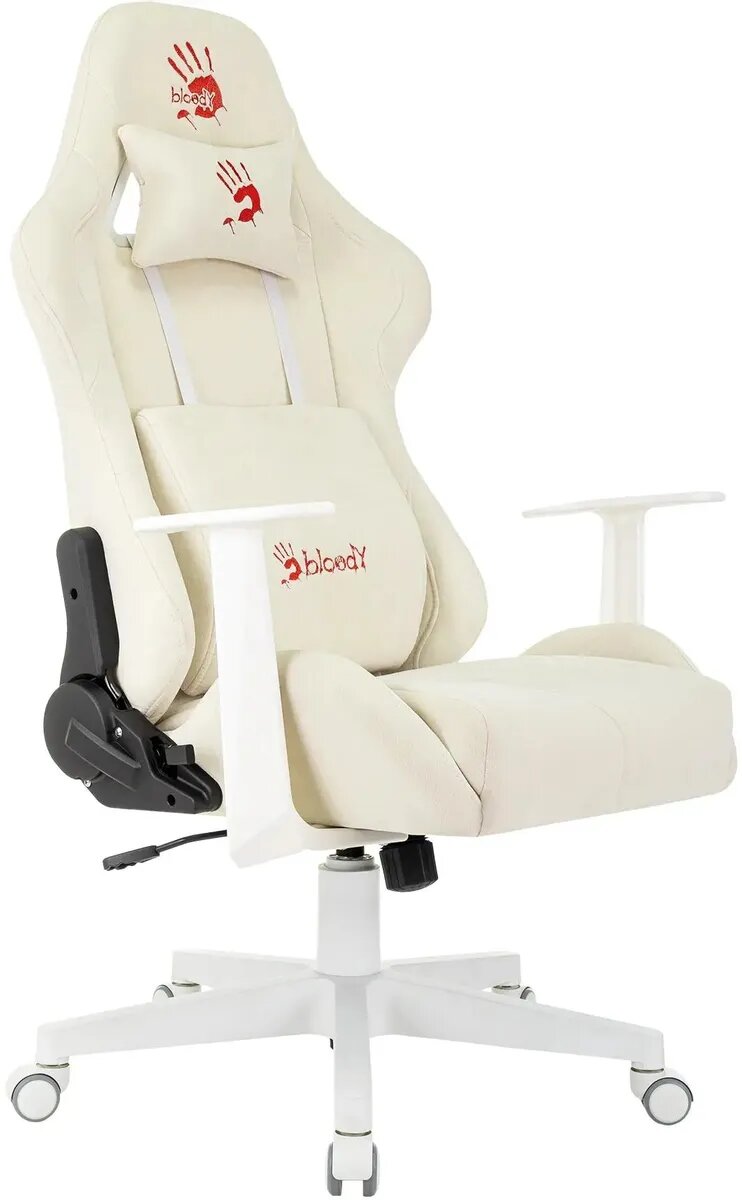 Кресло игровое A4Tech Bloody GC-570, белый ткань крестовина пластик