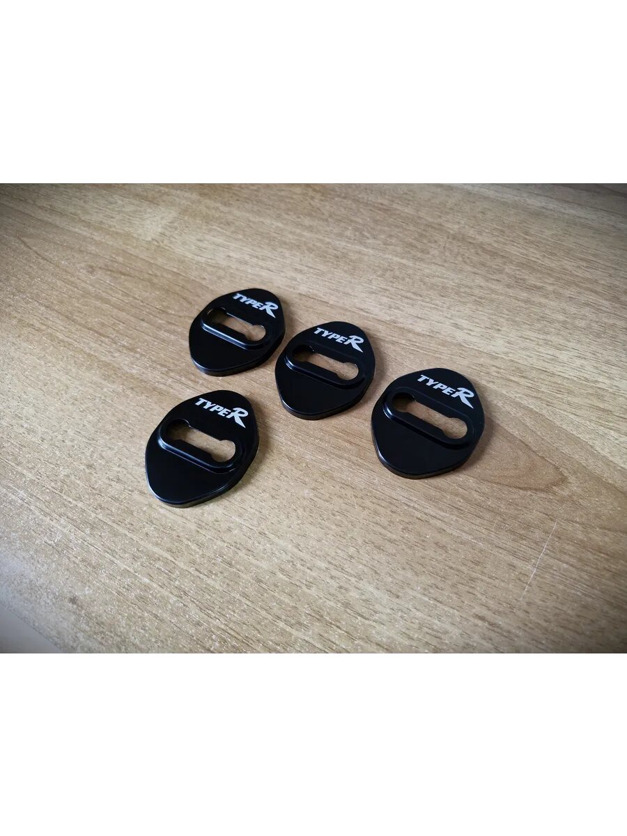 Накладки замков дверей TypeR чернн. Хонда Аккорд 7, 8, Цивик