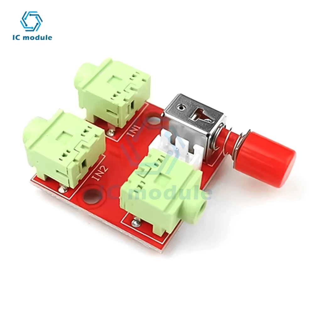 Аудиопереключатель 3,5 мм, 2 входа, 1 выход/1 вход, 2 выхода, аудиосплиттер, коммутатор, модуль аудиопереключателя
