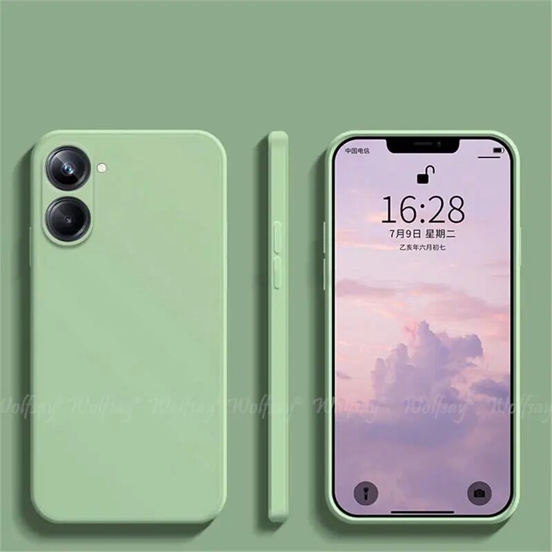 Чехол Realme 10 5G Зеленый, жидкий силикон