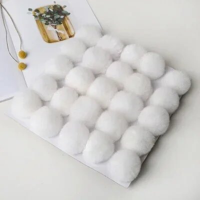 Пушистые помпоны для рукоделия 5 см 6 см 8 см Белый, white, 4-5cm 10pcs