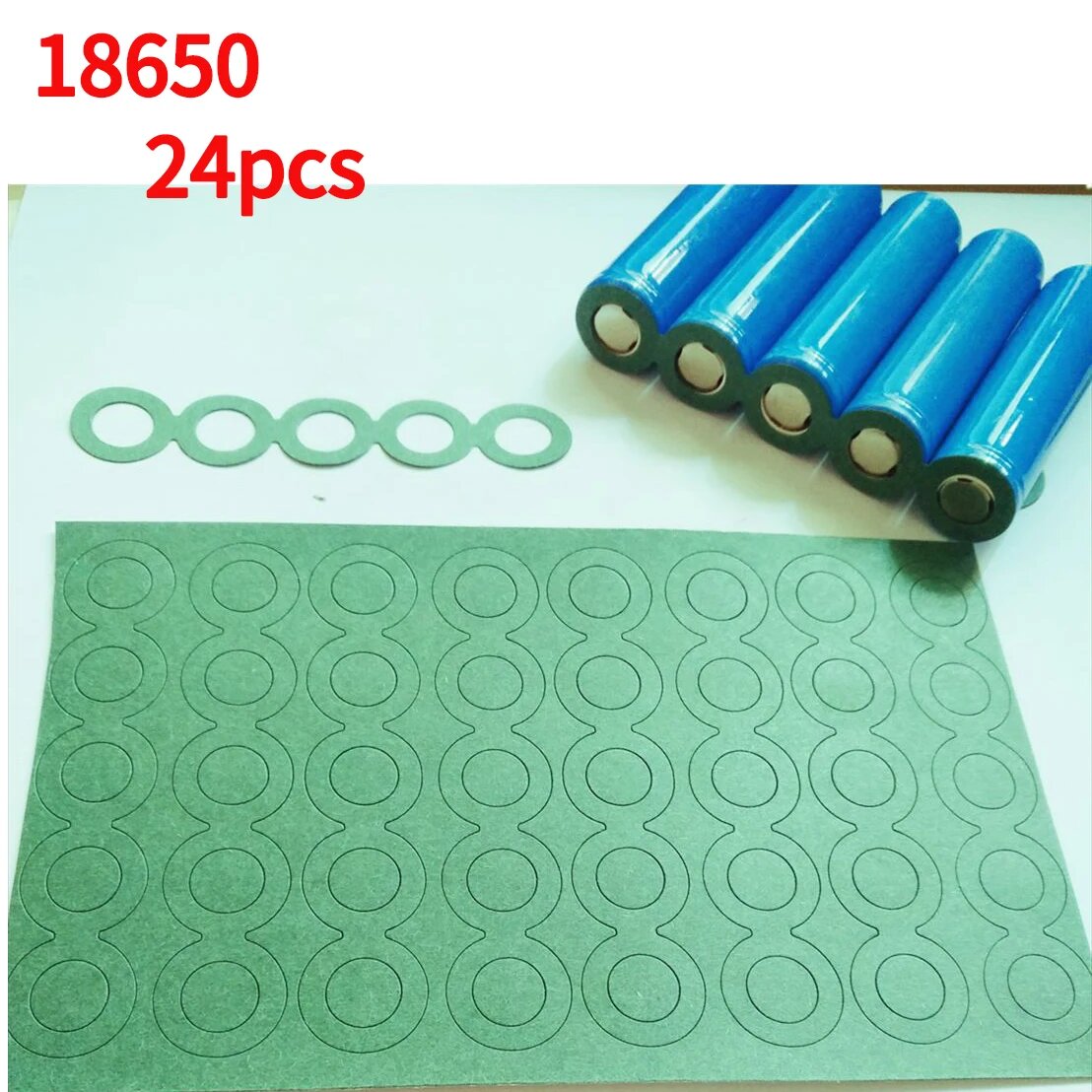 18650 Изоляционные прокладки 24шт, Цвет: 5S 18650