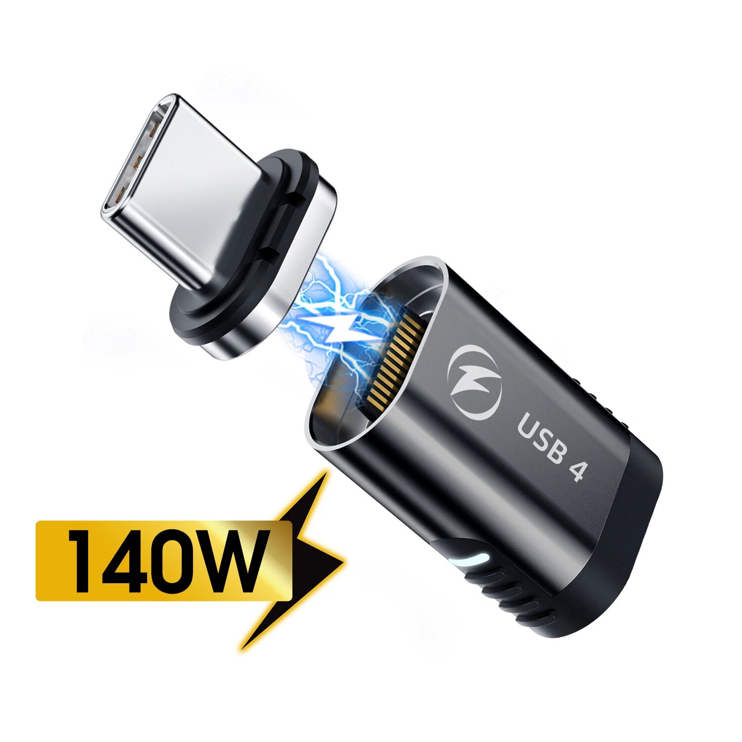 Ankndo USB4.0 магнитный адаптер USB C, 140W, 180 degree