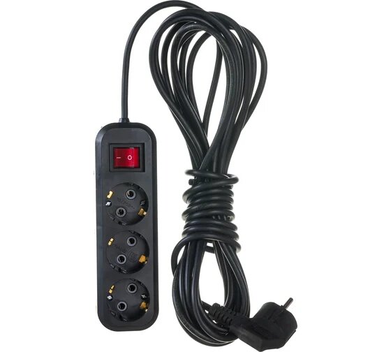 Бытовой удлинитель Gigant с заземлением ПВС 3x0,75 3 гнезда 7м 80092