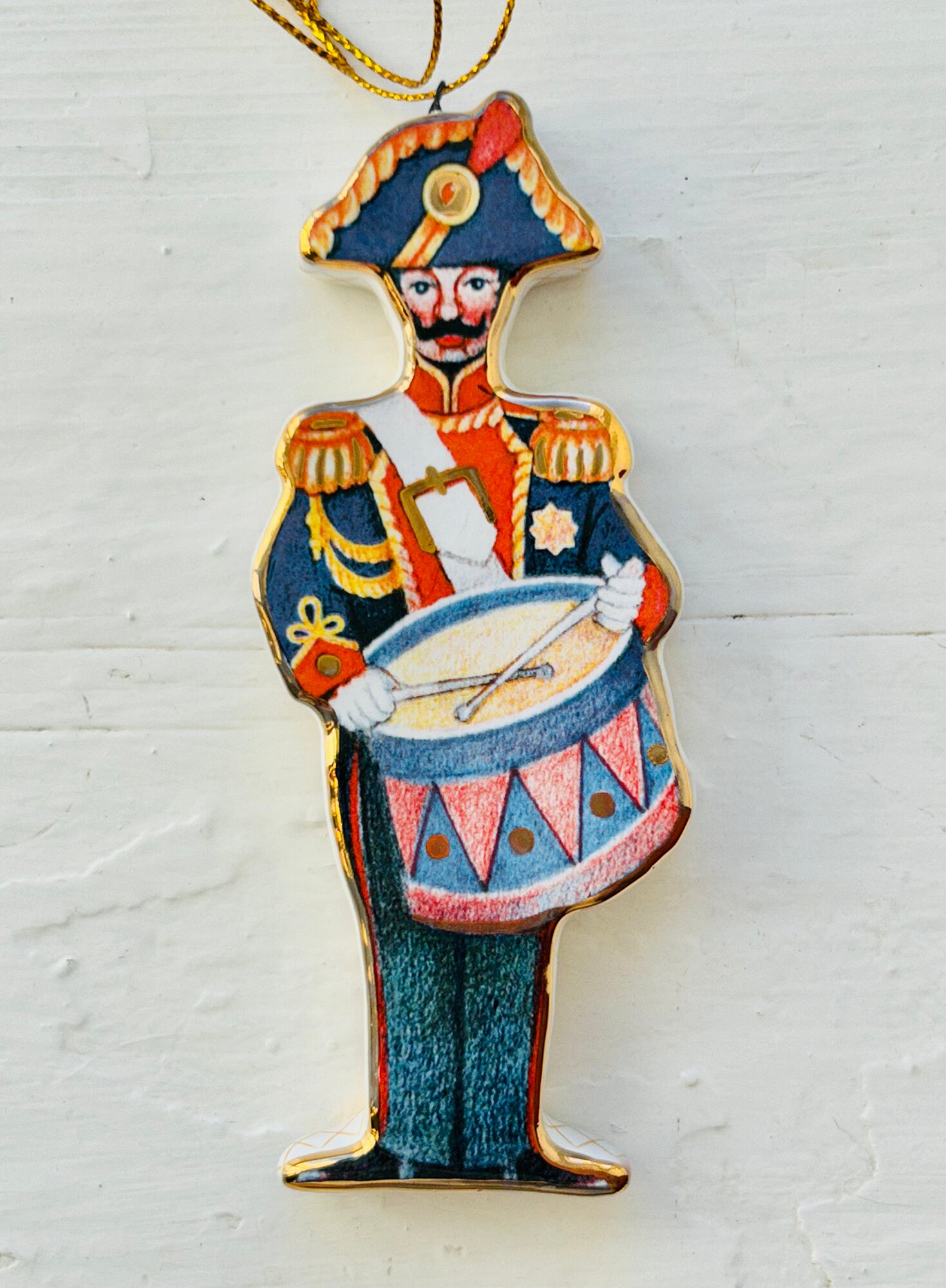 Елочная игрушка Мастерская майолики "Барабанщик", керамика, 11x5 см