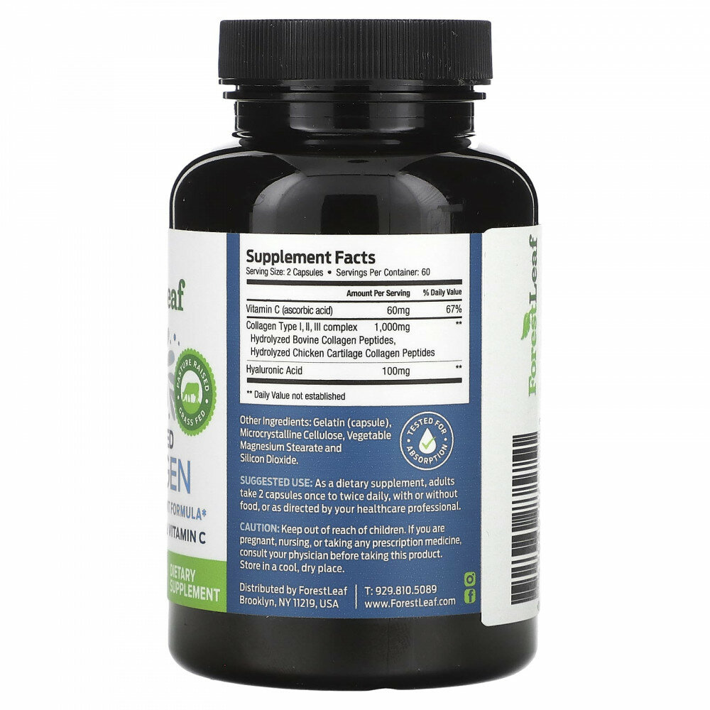 Forest Leaf, Advanced Collagen, 120 капсул — фото 1