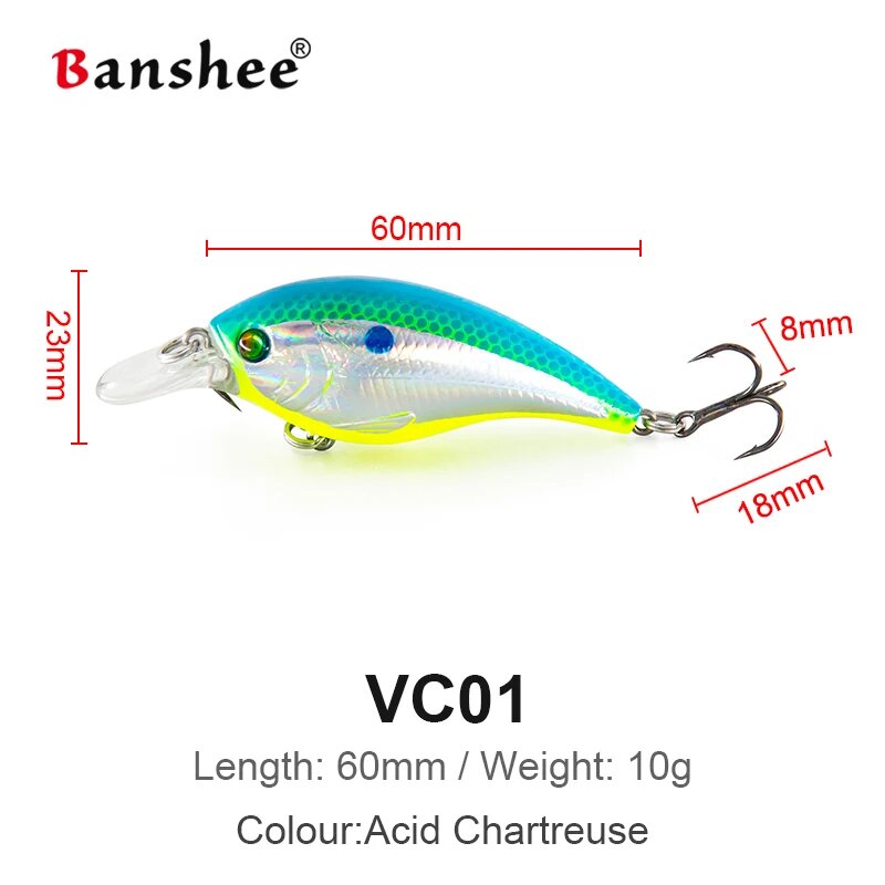 Banshee VC01 воблер 60мм, 10г, Acid Chartreuse