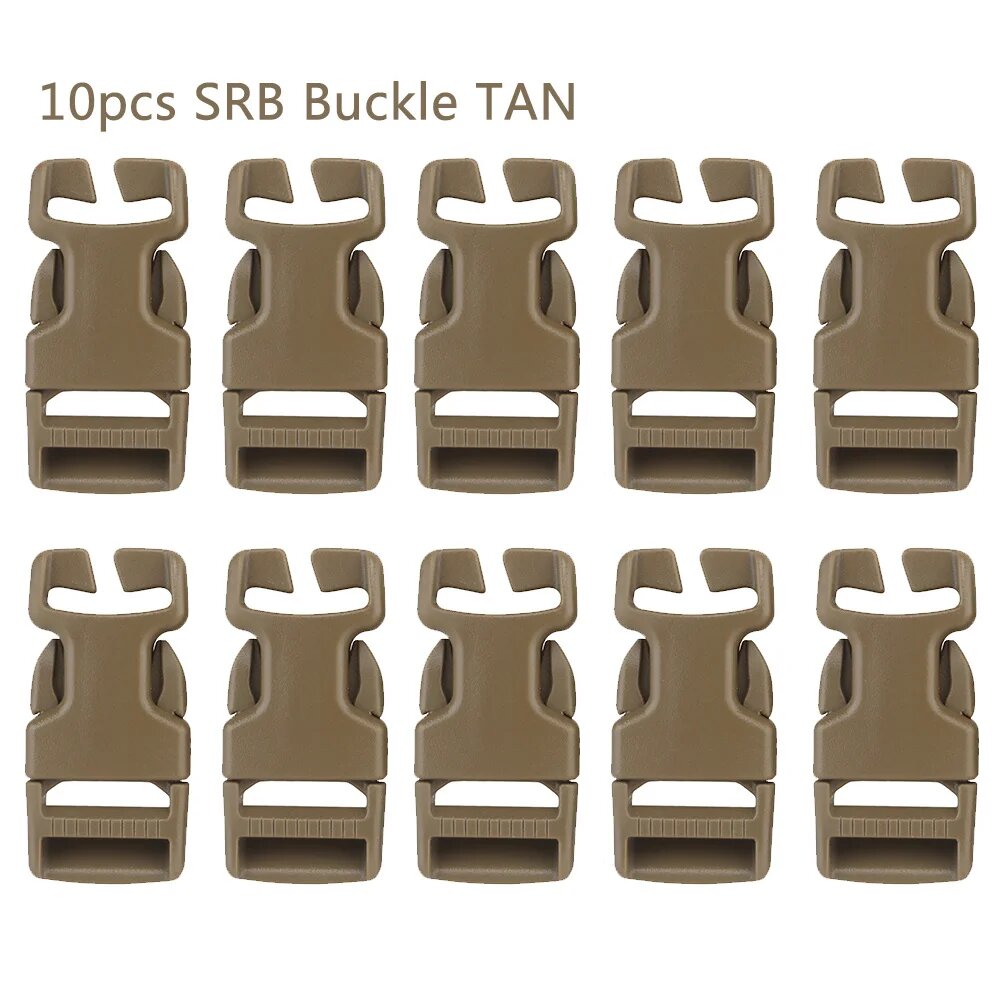 10 шт. Тактические пряжки SRB Tan, 1 дюйм