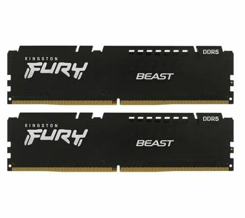 Модуль оперативной памяти Kingston FURY Beast Black, DDR5, DIMM, PC48000, 6000Mhz, CL40 (Kit of 4) (KF560C40BBK4-64) (retail)