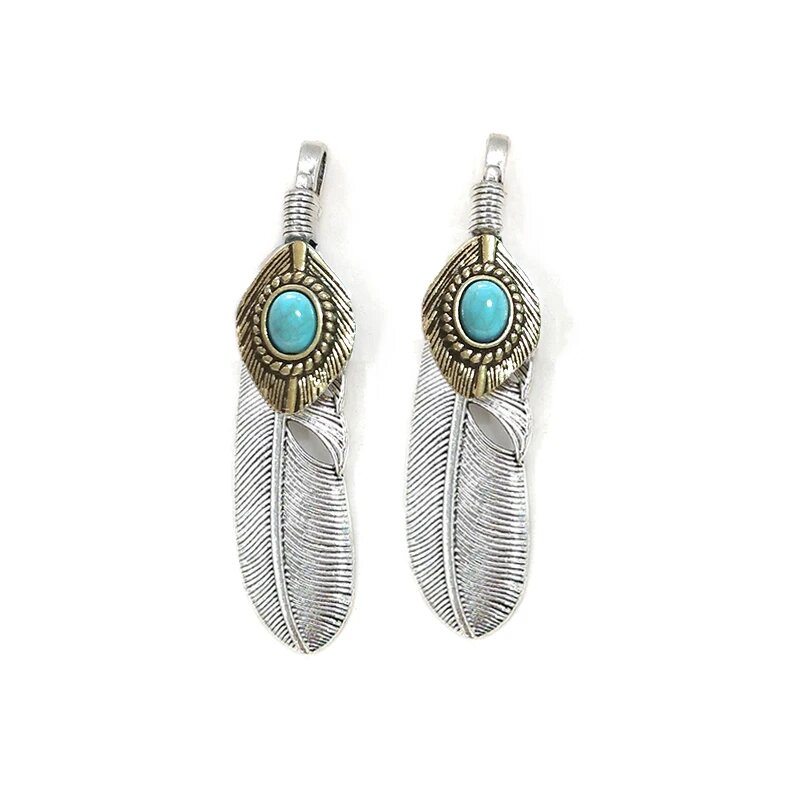 Серьги-перо, Gold And Silver, 2 шт.