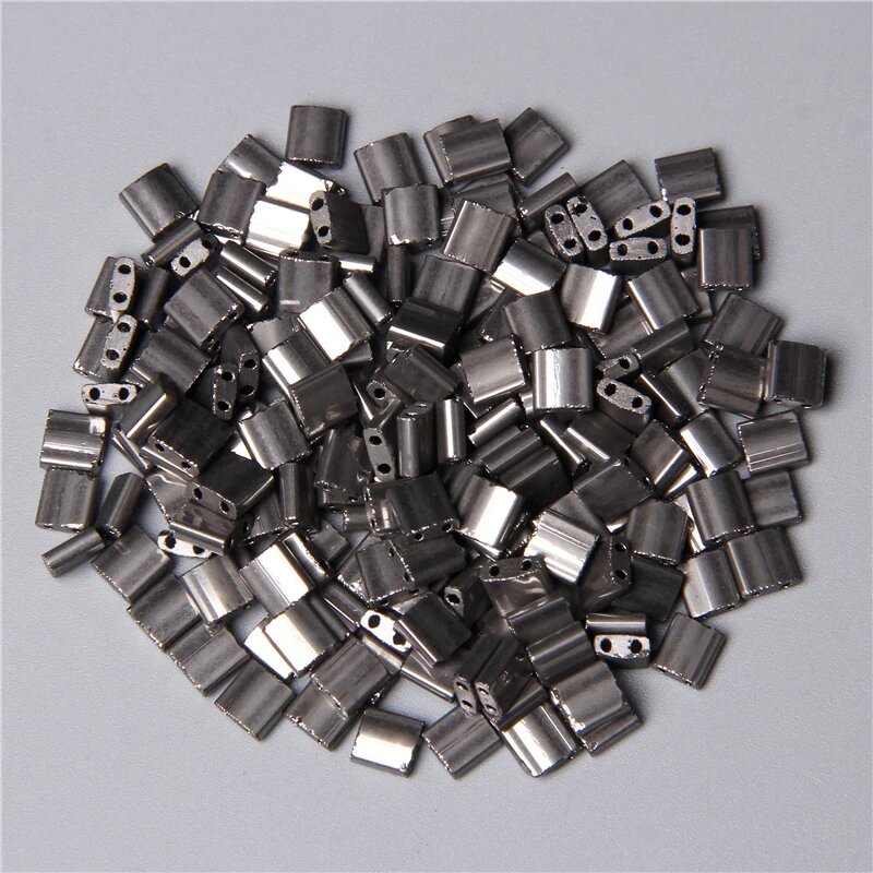 Смешанные квадратные стеклянные бусины Vinswet 20/50/100 шт Серый, 100pcs, Silver Color