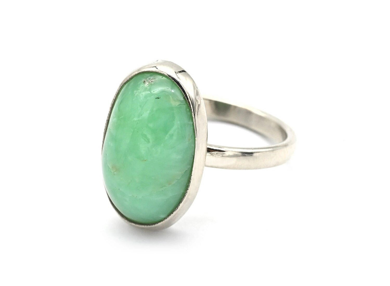 Кольцо, хризопраз