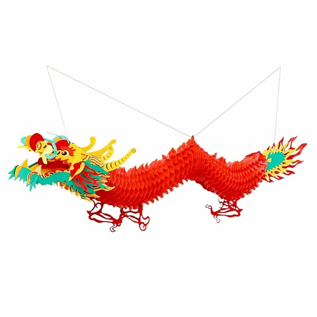 (1 шт.) Новогоднее украшение-гирлянда в форме дракона на 2024 год-одна упаковка