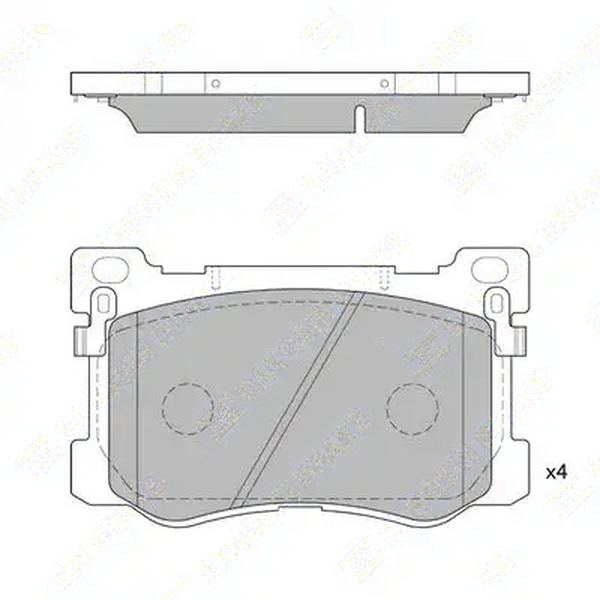HI-Q SP4228 sp4228 колодки тормозные передние 2шт.\ g80