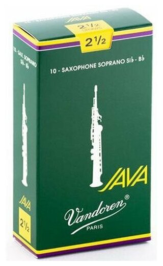 Трости для саксофона сопрано Vandoren SR3025 Java 2.5 10шт — фото 1