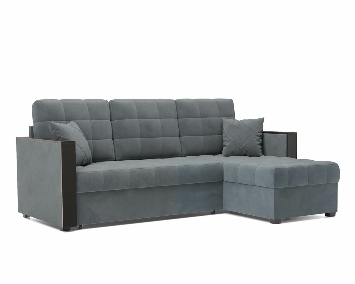 Угловой диван Mebel-ars Техас велюр Велюр серо-синий/НВ-178/26