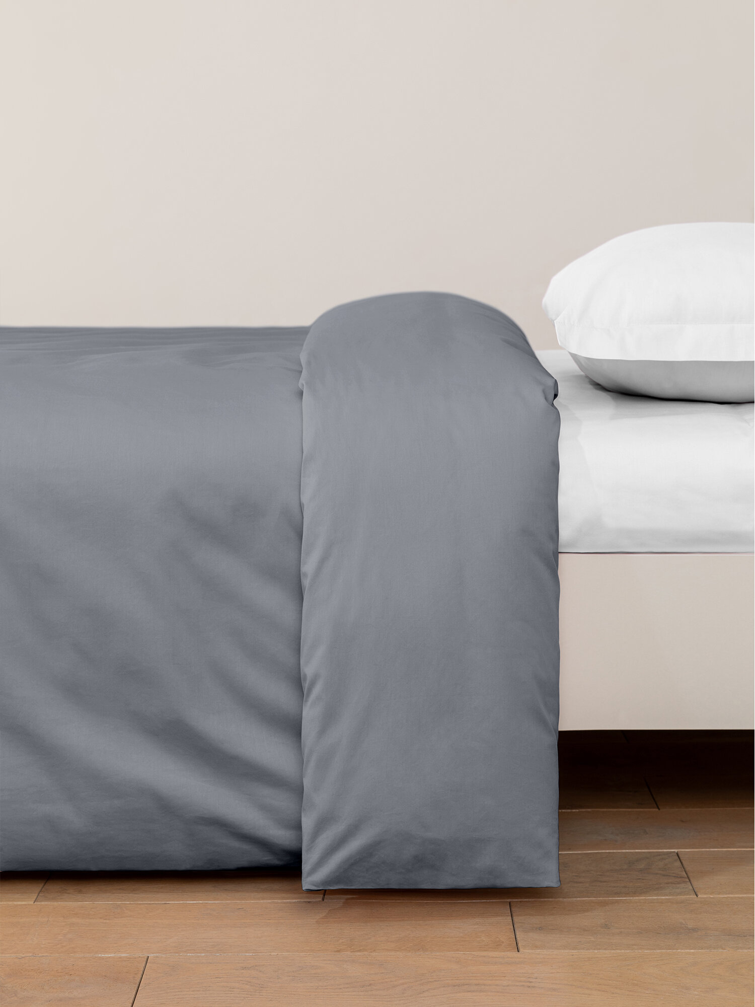 Пододеяльник на молнии сатин 215х145 "Cozy Home" рис. 41274-1 Серебристо-серый/Silver grey