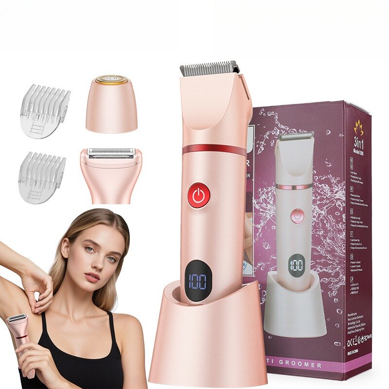 Бритва, электробритва для интимных мест у женщин, триммер для прореживания волос на лобке и подмышках, эпилятор