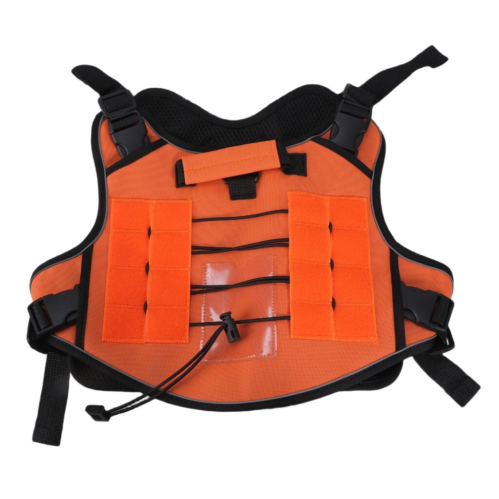 Открытый тактический жилет для собак, водоотталкивающий нагрудный ремень для домашних животных, жилет для средних и крупных собак-оранжевый-XL