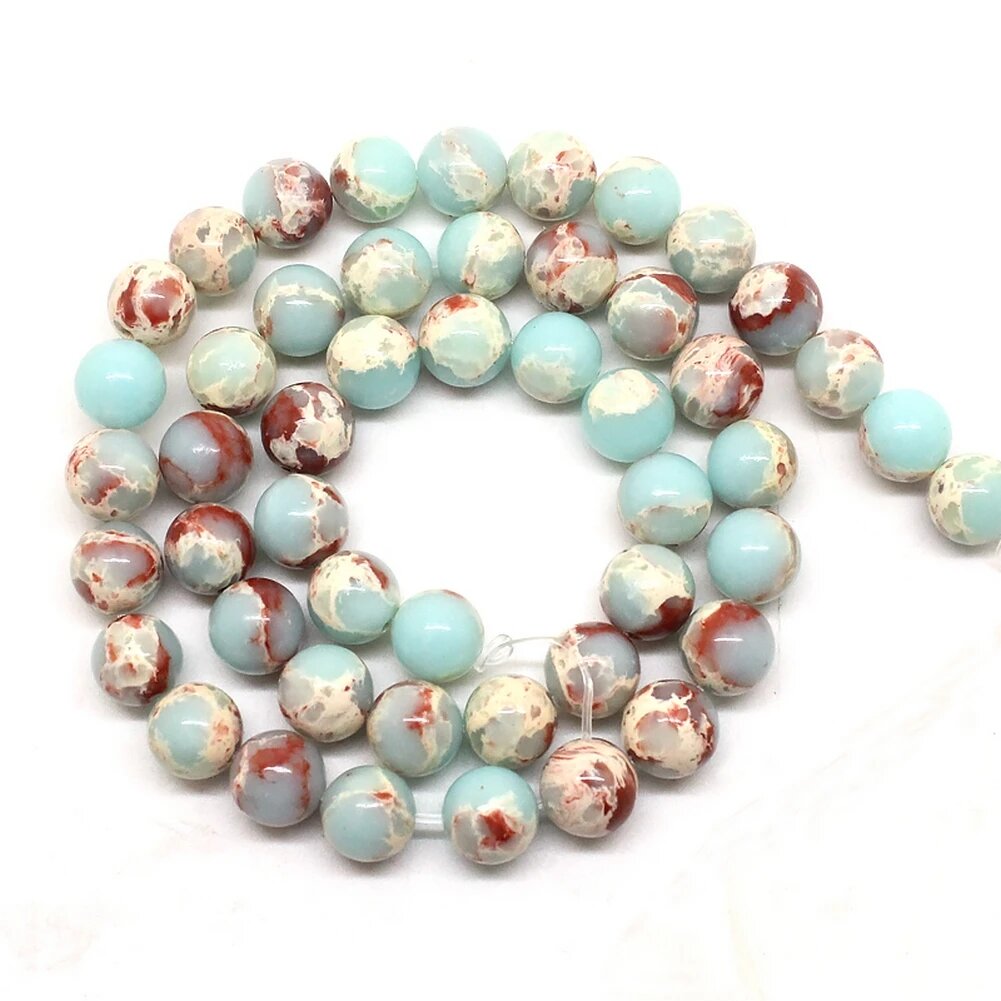 Натуральные камни бирюза, жаспер, агат, малахит бусины 4-12 мм для 6mm 61pcs, blue shoushan