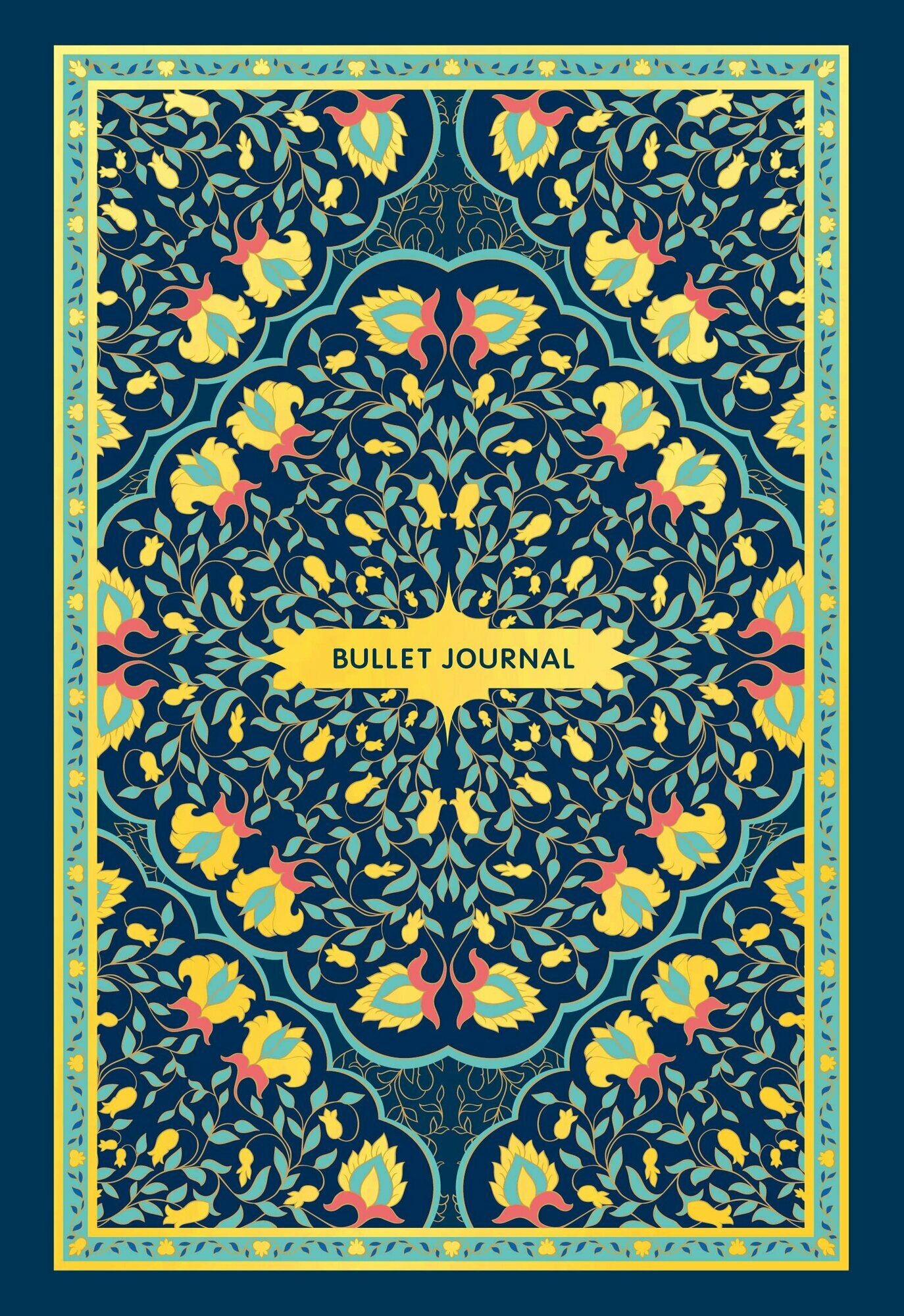 Блокнот в точку: Bullet Journal (ковер золотой, 160 c, с наклейками)