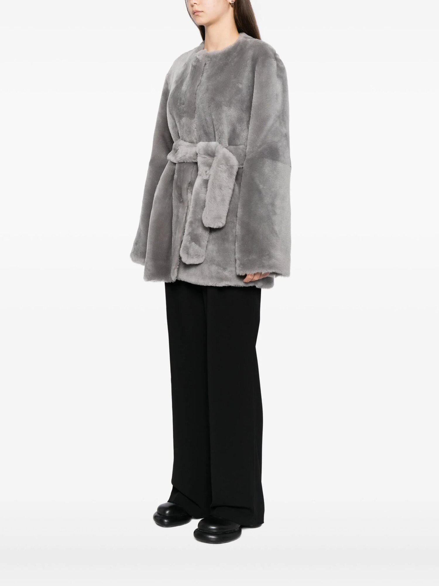 Куртка TOTEME Plush, размер 34, grey — фото 1