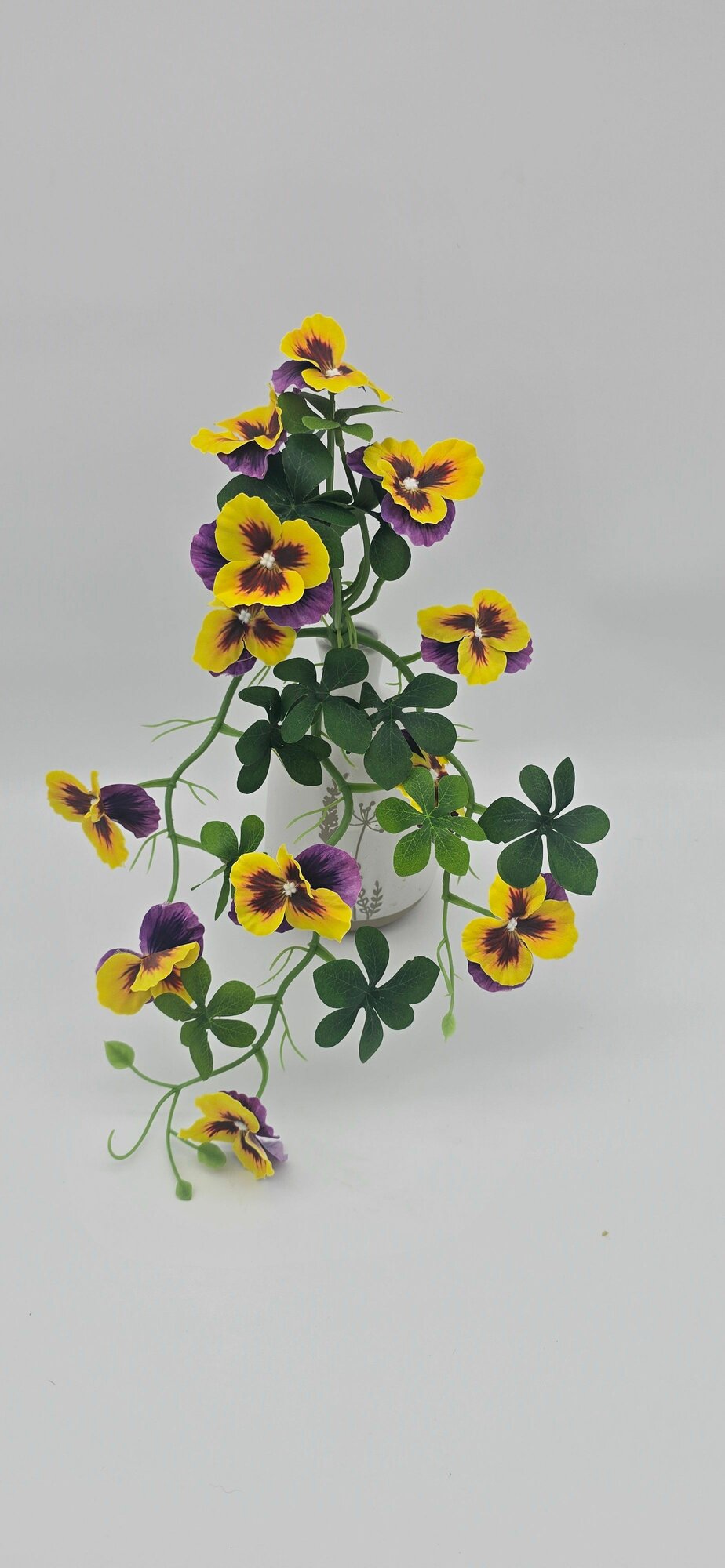 Искусственные цветы Holodilova, анютины глазки, текстиль, жёлтые