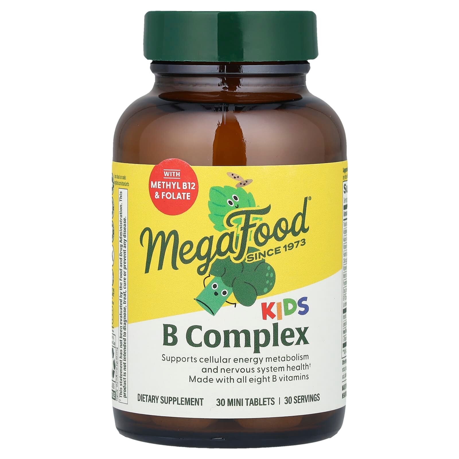 MegaFood, Kids B Complex, детский комплекс витаминов группы В, 30 таблеток