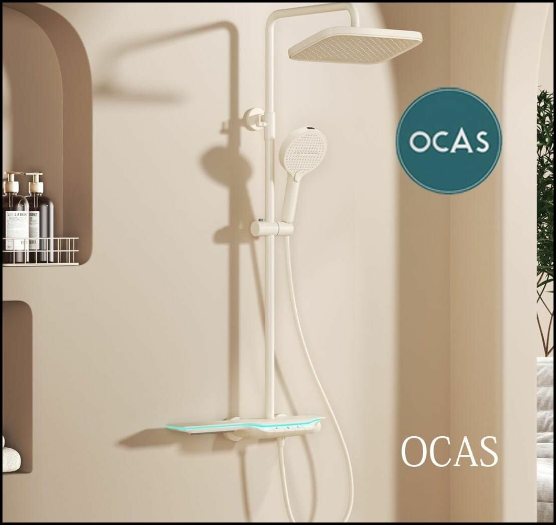 OCAS душевая система, с тропическим душем/тропический душ со смесителем, ванной, латунь, R-A86