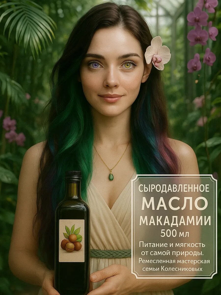 Настоящее сыродавленное масло Макадамии - 500 мл.
