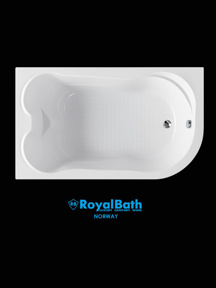 Акриловая ванна угловая левая NORWAY c каркасом 180x120x66 L