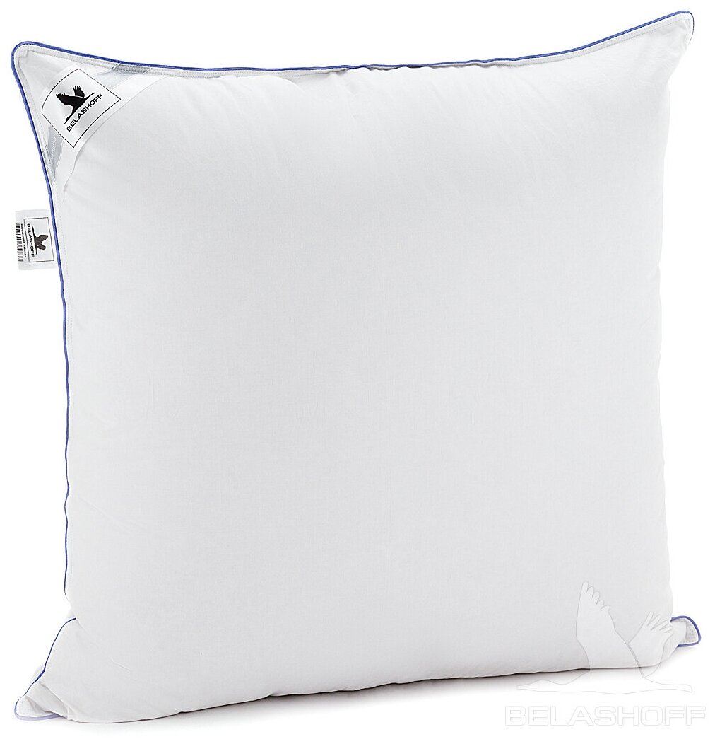 Подушка высокая 68х68 - Belashoff / НИКА / гусиный пух / перо / ПН1-1