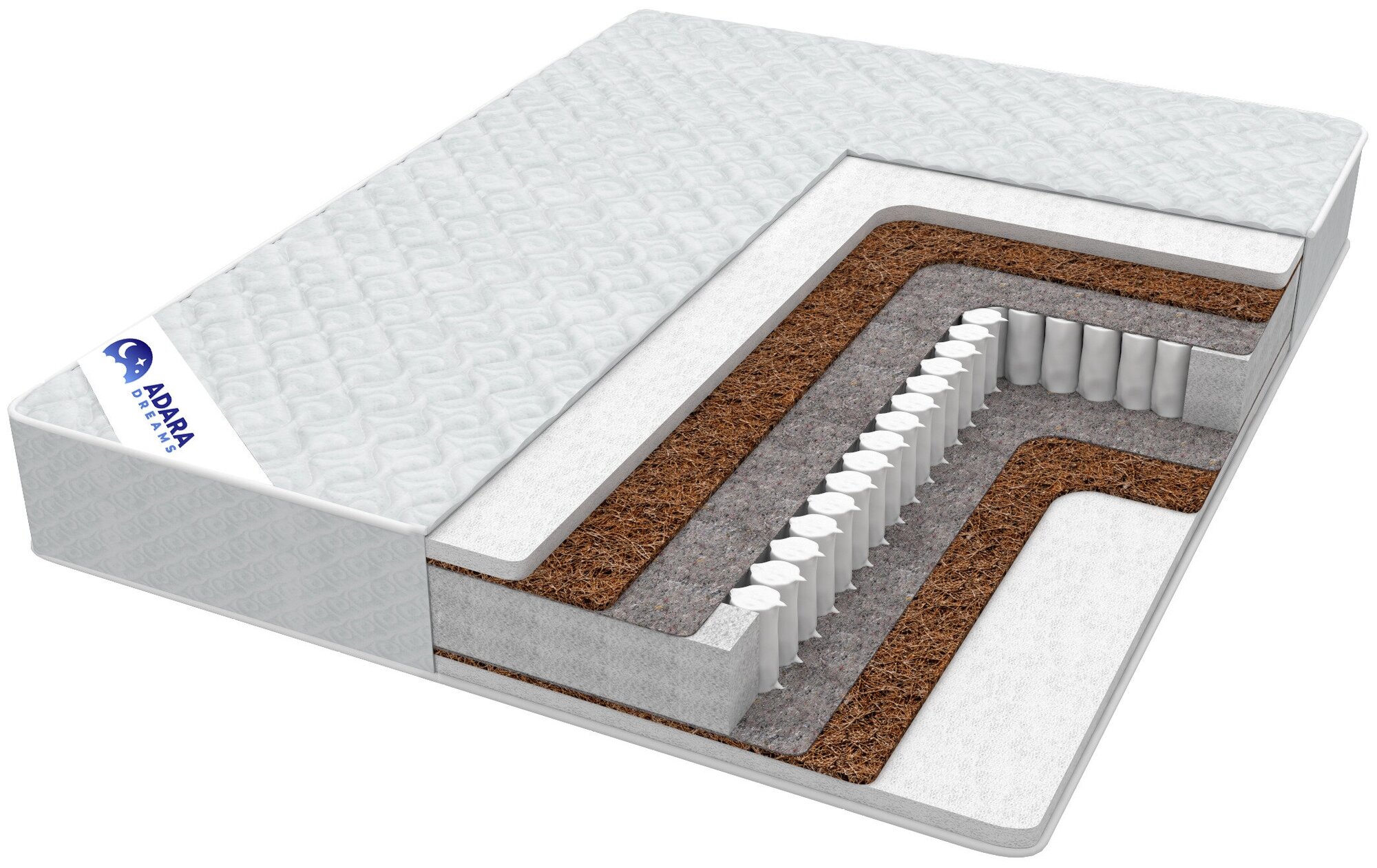 Матрас Lite Modern 180х200 см, ортопедический, средней жесткости, 512 независимых пружин