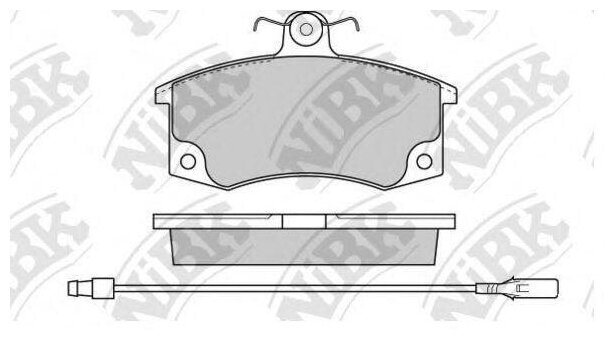 Колодки тормозные дисковые перед NiBK арт. pn0223w