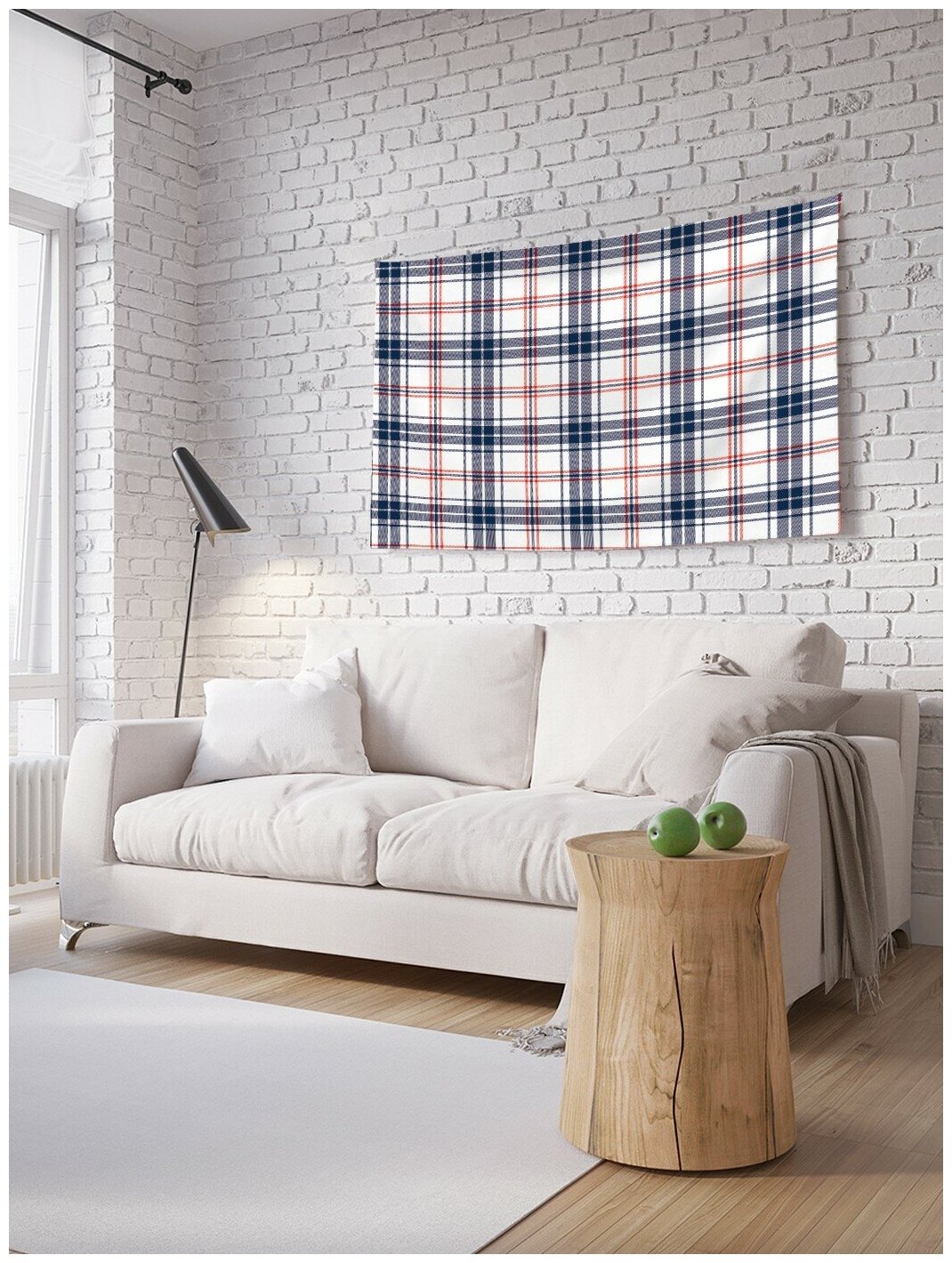 Фотопанно на стену горизонтальный постер 100х150 "Светлая клетка", JoyArty